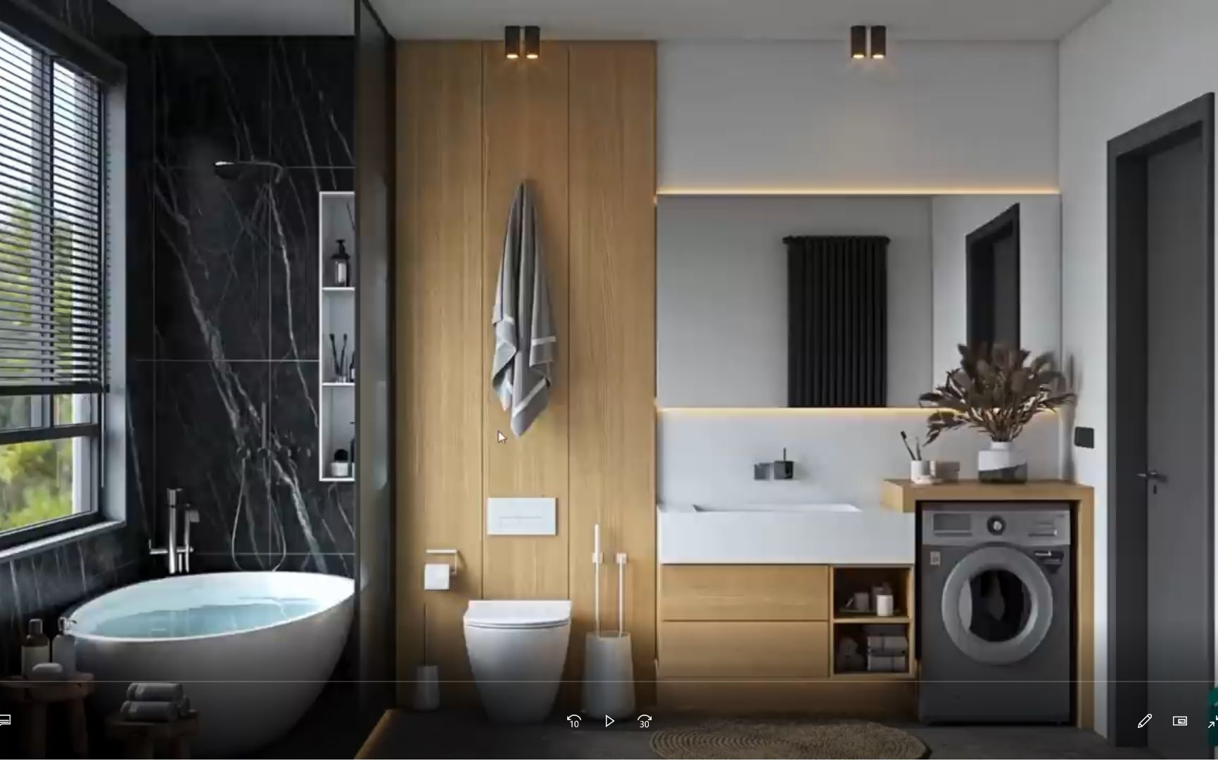 用Sketchup建模 Vray5材质光线渲染+PS 调色处理完整的一套室内设计...