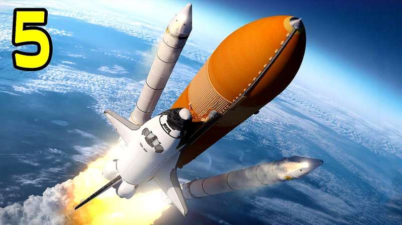 航天飞机火箭助推器落回地球的视频!