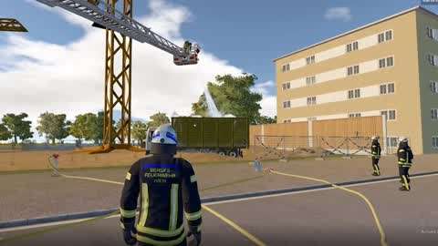 模拟消防员驾驶消防车救护车城市救援救火游戏_20190815期