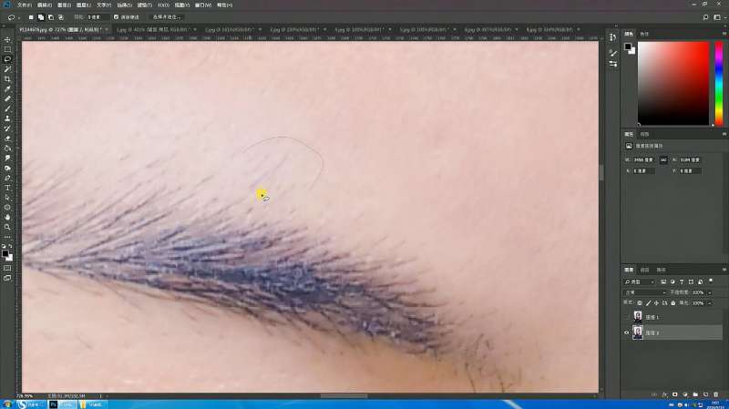 ps人像修图学习,学会如何处理人物眉毛