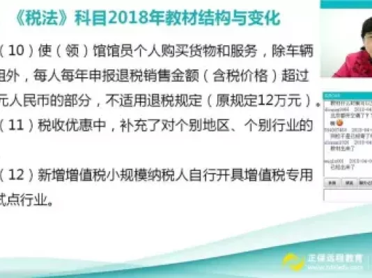 叶青老师带你了解2018年注册会计师《税法》考试新旧教材变化