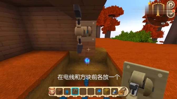 迷你世界:小乾做的隐藏门好神奇,只要靠近开关,门就会自动打开