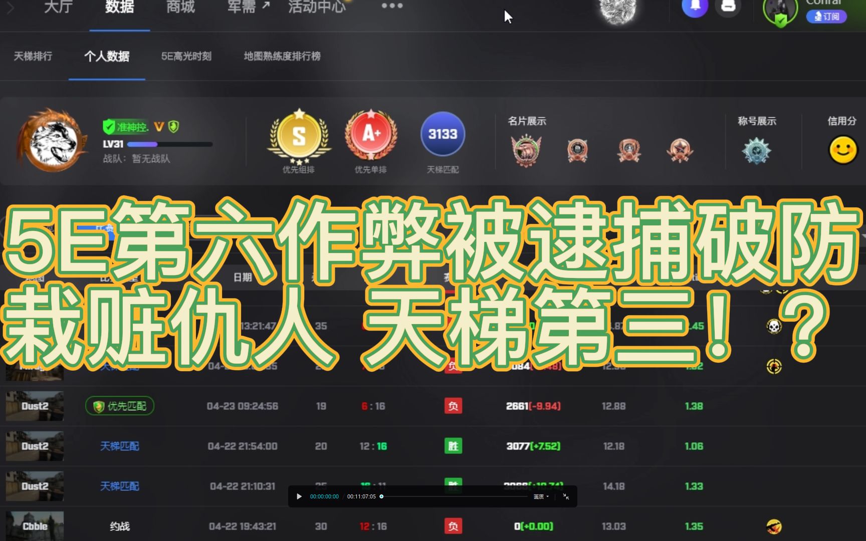 从D-到S!暴涨0.9RT!神秘力量助猪鼻直达5E第六,破防后栽赃5E第三!