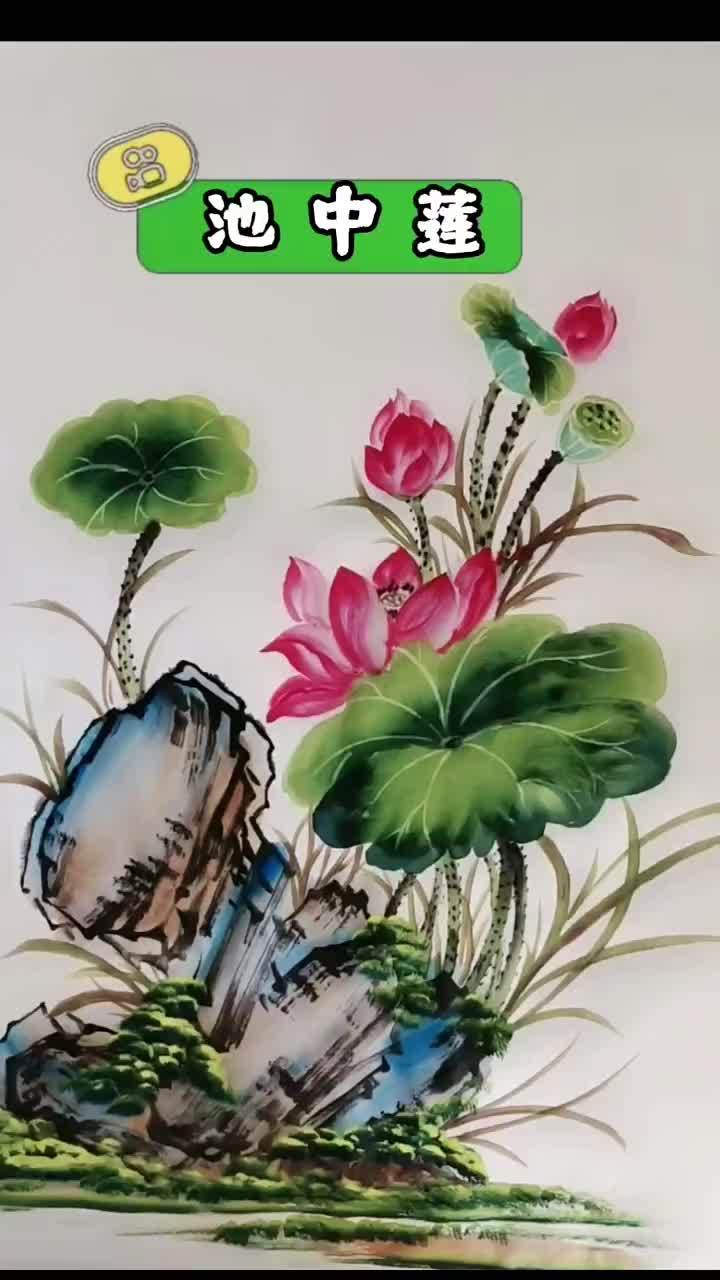 荷花的画法