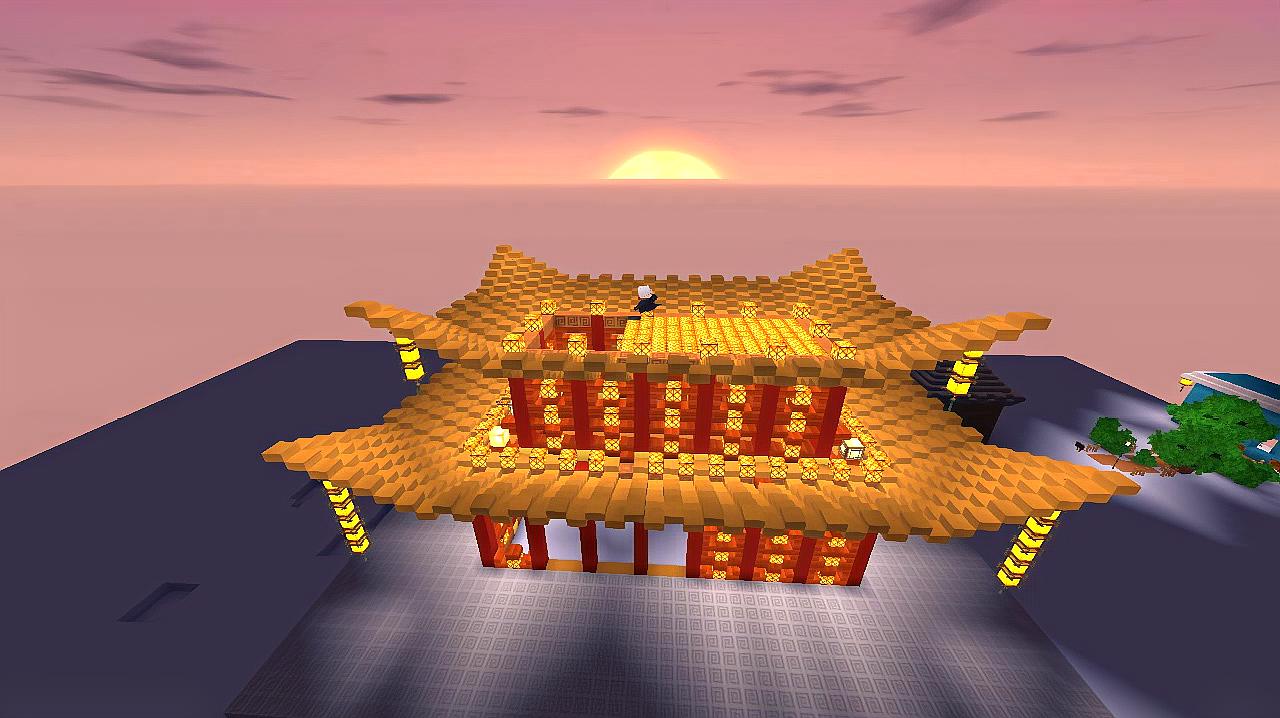 迷你世界:复古宫廷建筑现场,建造起来真的太不容易了