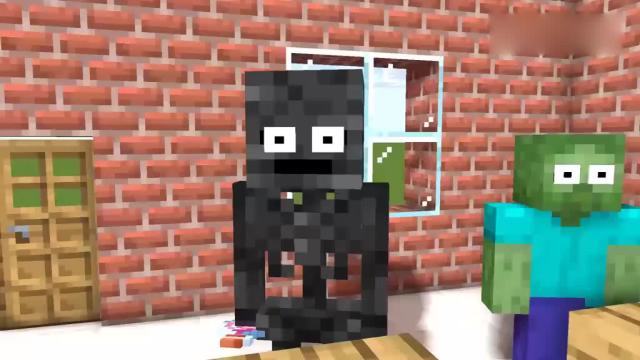 我的世界怪物学校《怀孕挑战》,凋零骷髅有了自己的孩子!