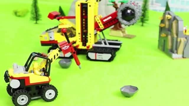 工程车系列之破碎机 铲雪车 挖掘机 起重机 英文益智早教动画