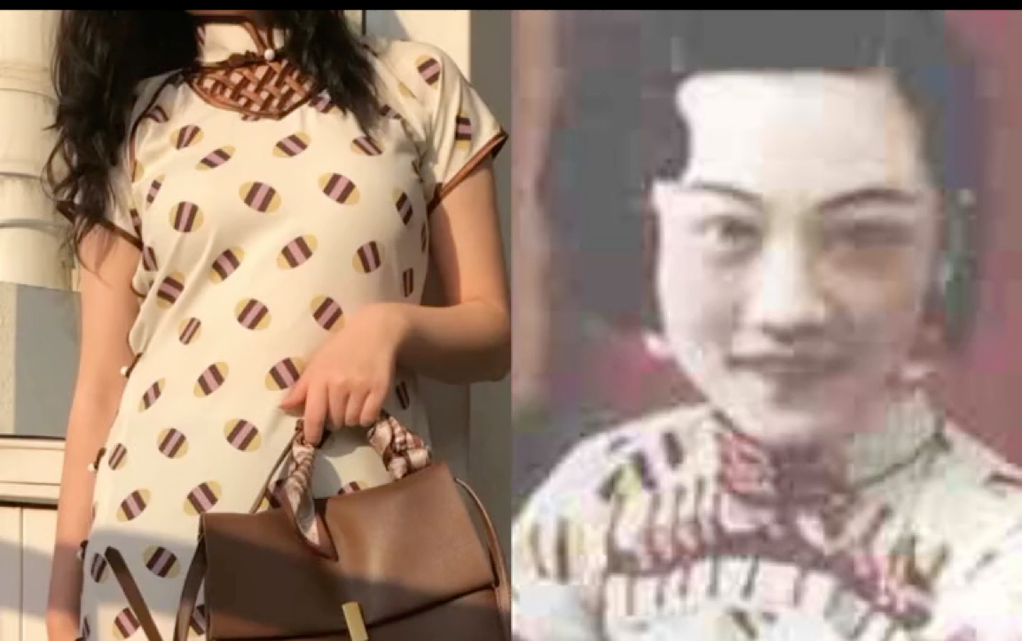把民国画报同款旗袍穿在身上是什么体验?月份牌蜂蜂+编织领|120斤...