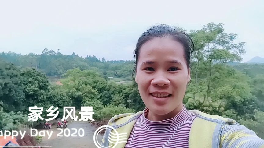 五妹家乡的植树造林做得不错,春天一片绿色,风景秀丽