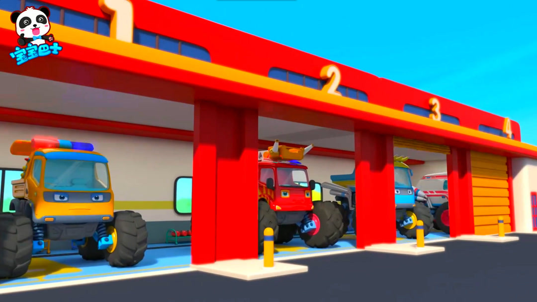 疯狂怪兽车:儿童动画、怪兽车出发救援