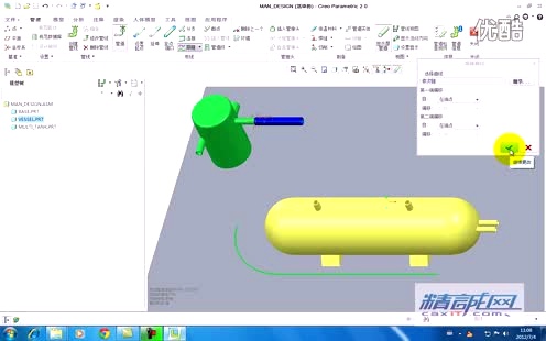 Creo 非规范驱动管道设计示例