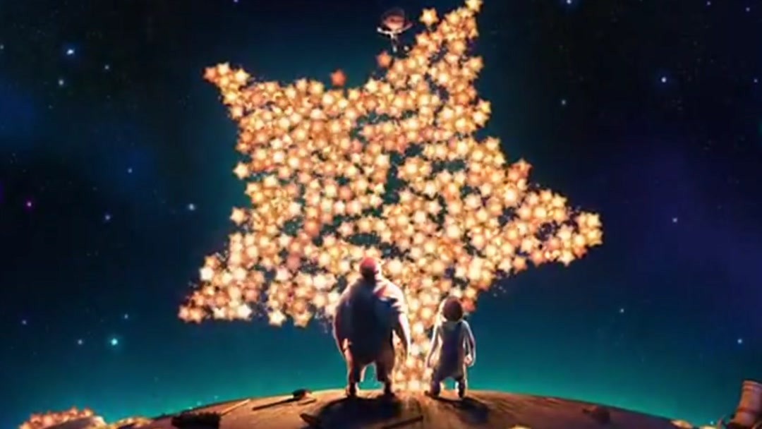 皮克斯动画短片,男孩登上月球敲击大星星,这一瞬间我心动了!