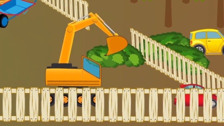 工程车益智动画:小汽车外出购物