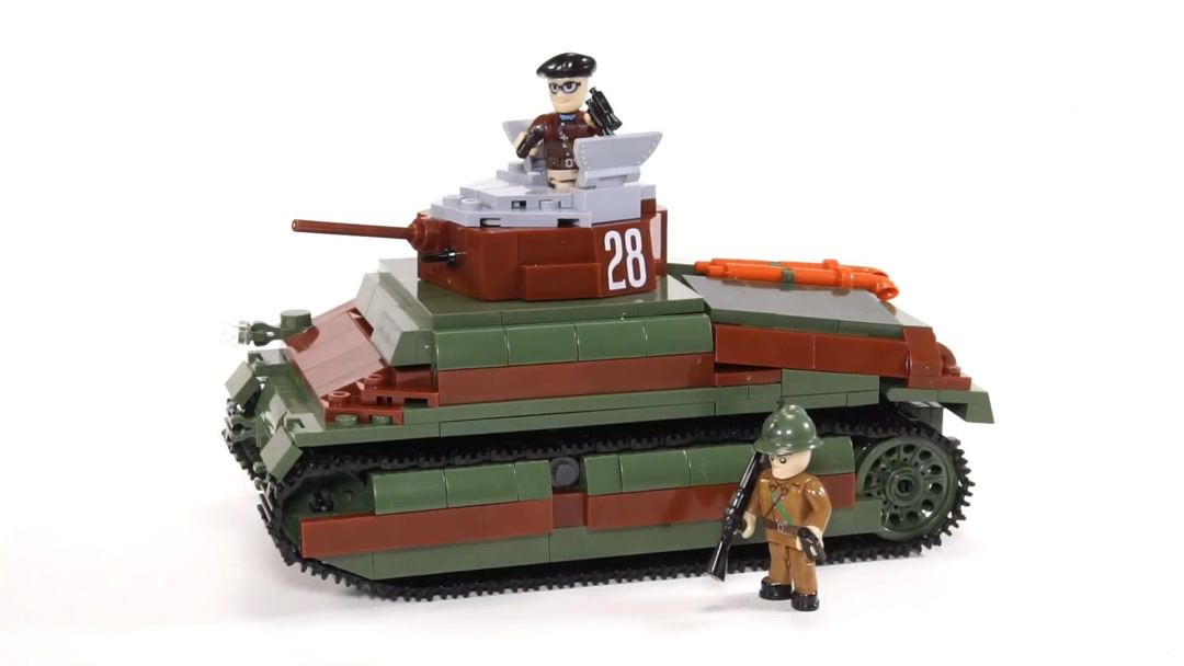 拼砌COBI积木2493 二战法国索玛S-35坦克