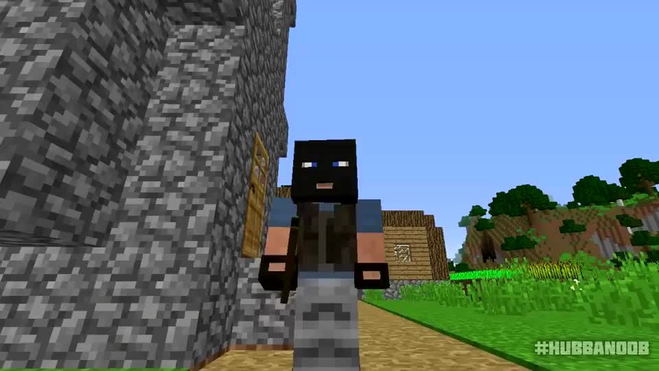 我的世界MC动画:新手在铁人挑战中发现了秘密之门(1)