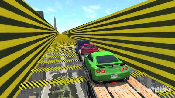 汽车驾驶模拟游戏:空气减速带碰撞