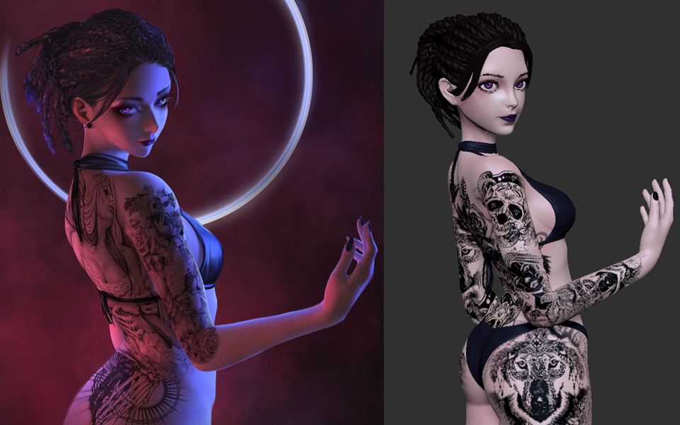 【zbrush雕刻】次世代女性角色建模,zb女性角色高模雕刻教程