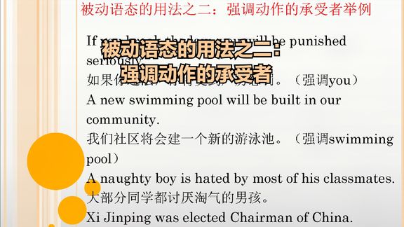 语法精讲-通过例句看透语法-被动语态的用法之二