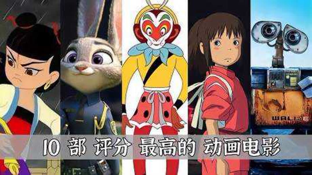 10部评分最高动画电影:中国只有三部上榜,《大闹天宫》成了巅峰