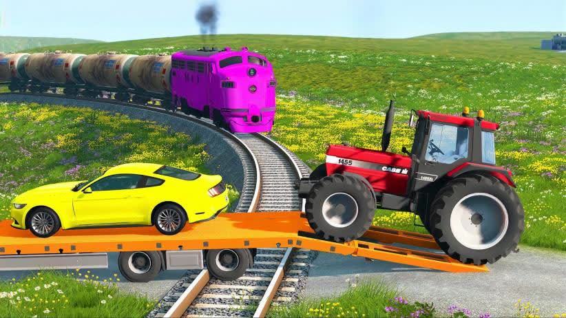 机智的警察和火车抢时间,热心村民助力老司机过铁轨,车祸模拟器