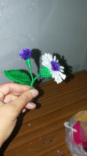 纯手工编织DIY毛线花