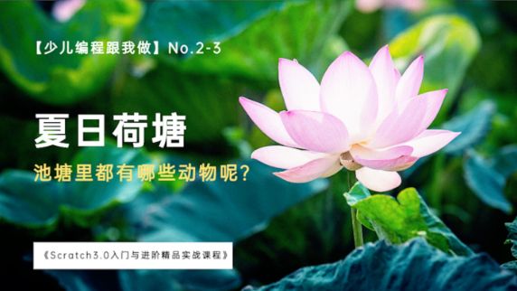 【少儿编程跟我做】怎么用Scratch制作美丽的夏日荷塘呢?