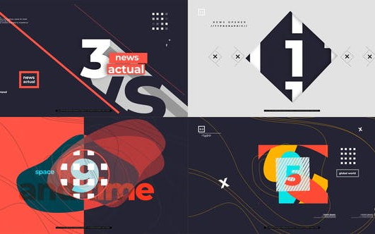 AE模板-现代新闻倒计时效果的片头模板