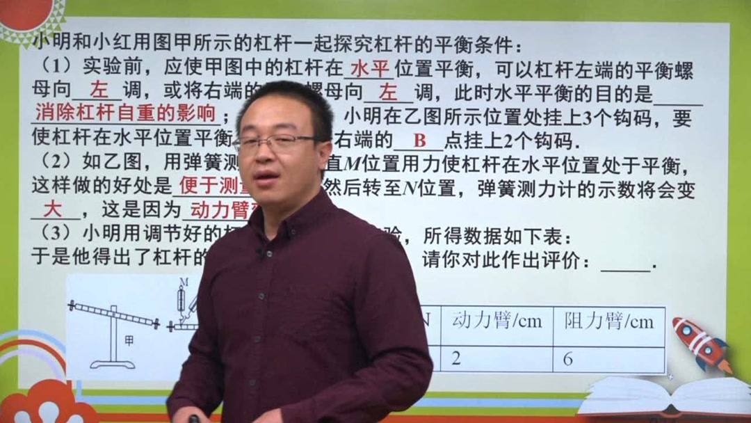 杠杆-35杠杆平衡条件的探究(7)