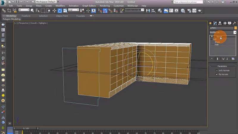 3dmax全屋定制专业58节:用第三种放样方法制作橱柜主体模型