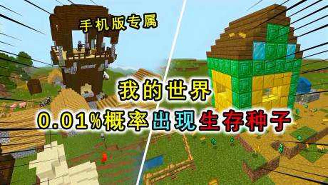 我的世界:0.01%几率生存的稀有种子!村庄旁是哨塔府邸