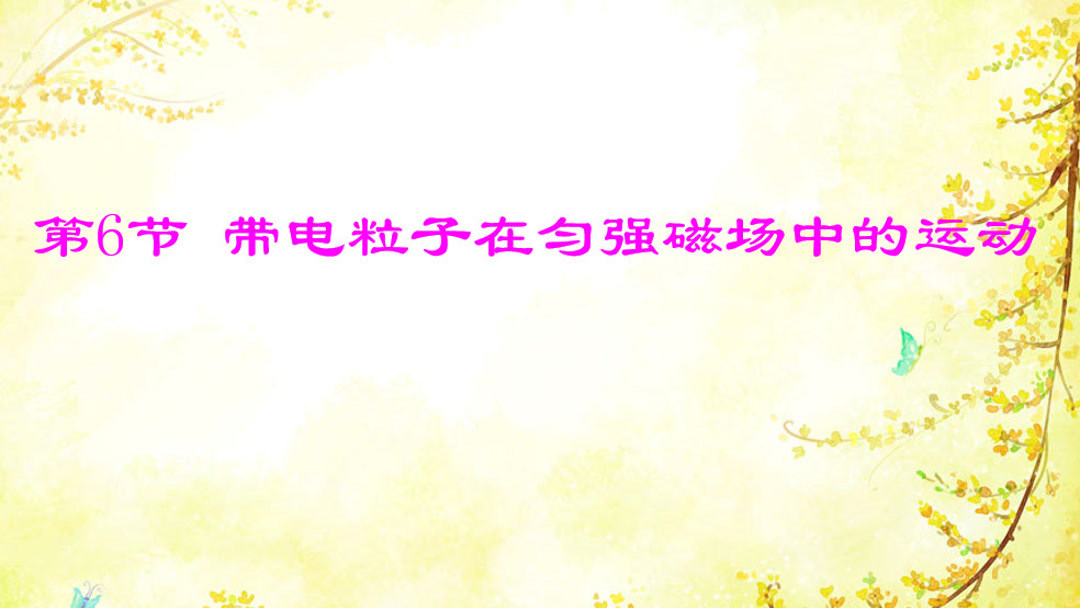 3.3.6.1 带电粒子在匀强磁场中的运动