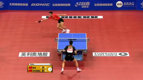 张继科VS马龙,14年乒乓球世界杯决赛。