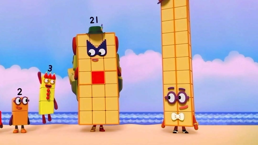 数字积木 搞笑动画:要去旅行了 数字们都想跟着21一起去