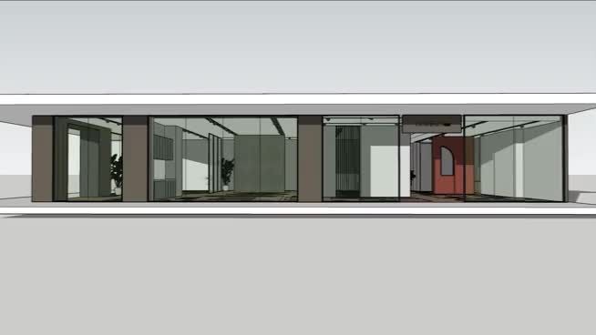 #草图大师 #展厅设计 #极简