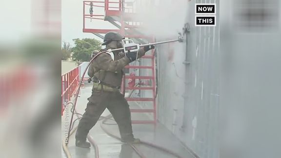 这款消防“枪”可以穿过墙壁扑灭火灾