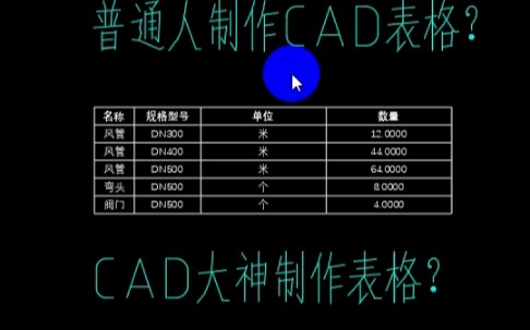 普通人制作CAD表格VS大神制作CAD表格