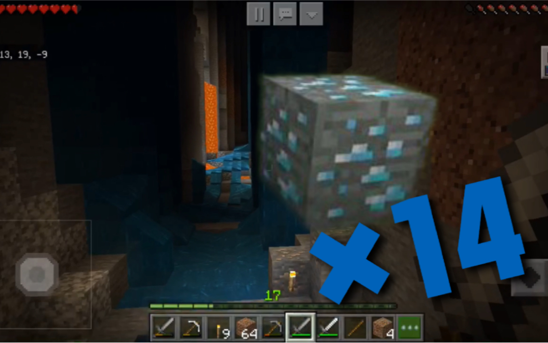 「我的世界」峡谷如此壮丽,居然连挖14颗钻石?!爽!