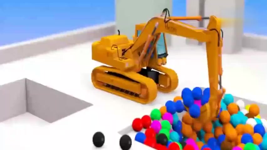 挖掘机视频表演动画大全 挖土机工作视频表演