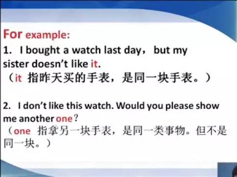 初中英语《辨析it 和one》微课视频