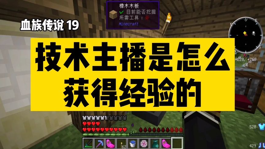 我的世界血族传说19 技术主播是怎么获得经验的