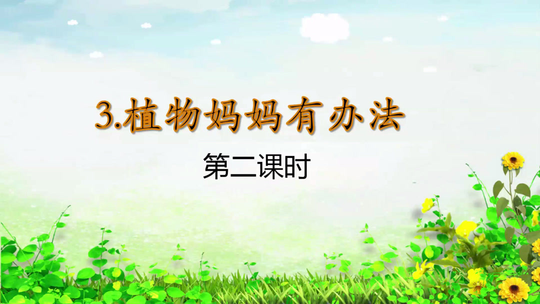 3.《植物妈妈有办法》第二课时