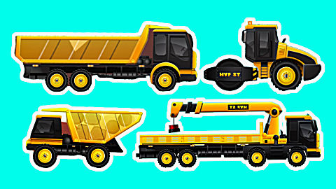 工程车游戏闯关动画合集18 将卡车从烈火中开过去