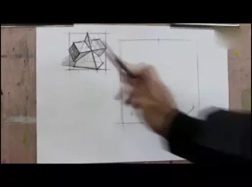 素描入门 几何体_素描教学视频_简单入门素描