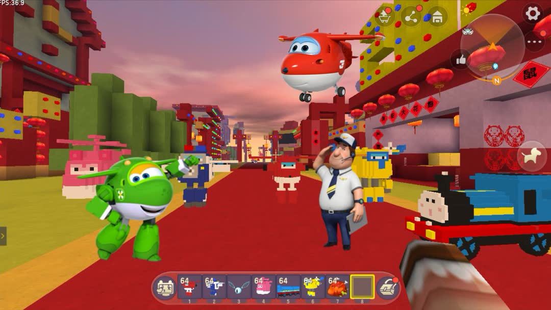 迷你世界:游戏里能开火车了?坐着"托马斯"火车旅游