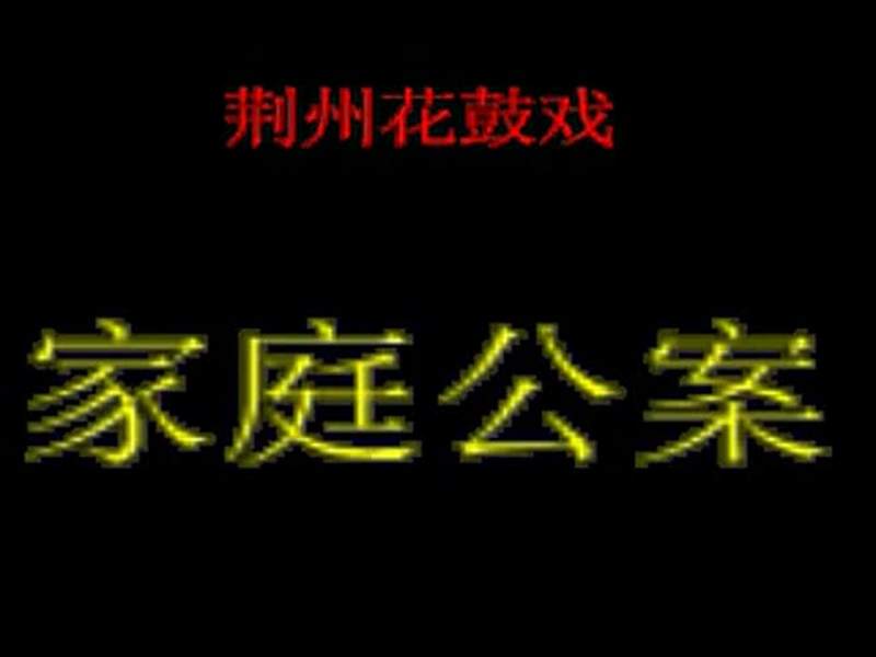 荆州花鼓戏-家庭公案