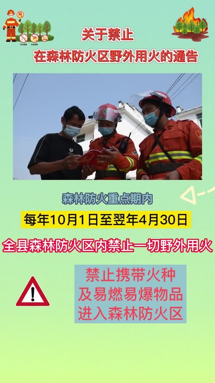 关于禁止在森林防火区野外用火的通告