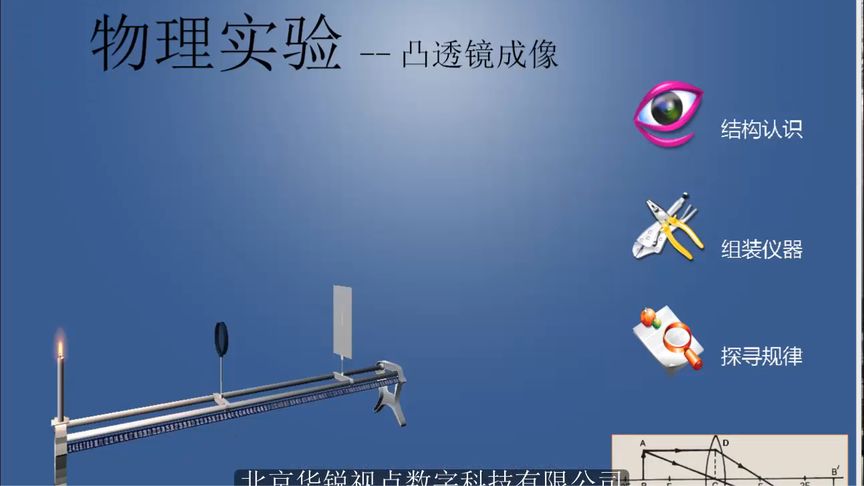 VR物理实验虚拟仿真教学软件之凸透镜成像