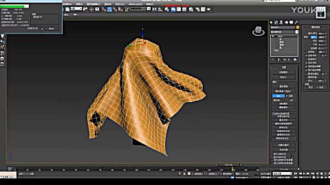 3dmax教程(Cloth)布料结算系统(手帕转转转教程)-何银鸿为你讲解