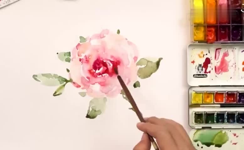 创意想不到,如何画的一朵漂亮牡丹