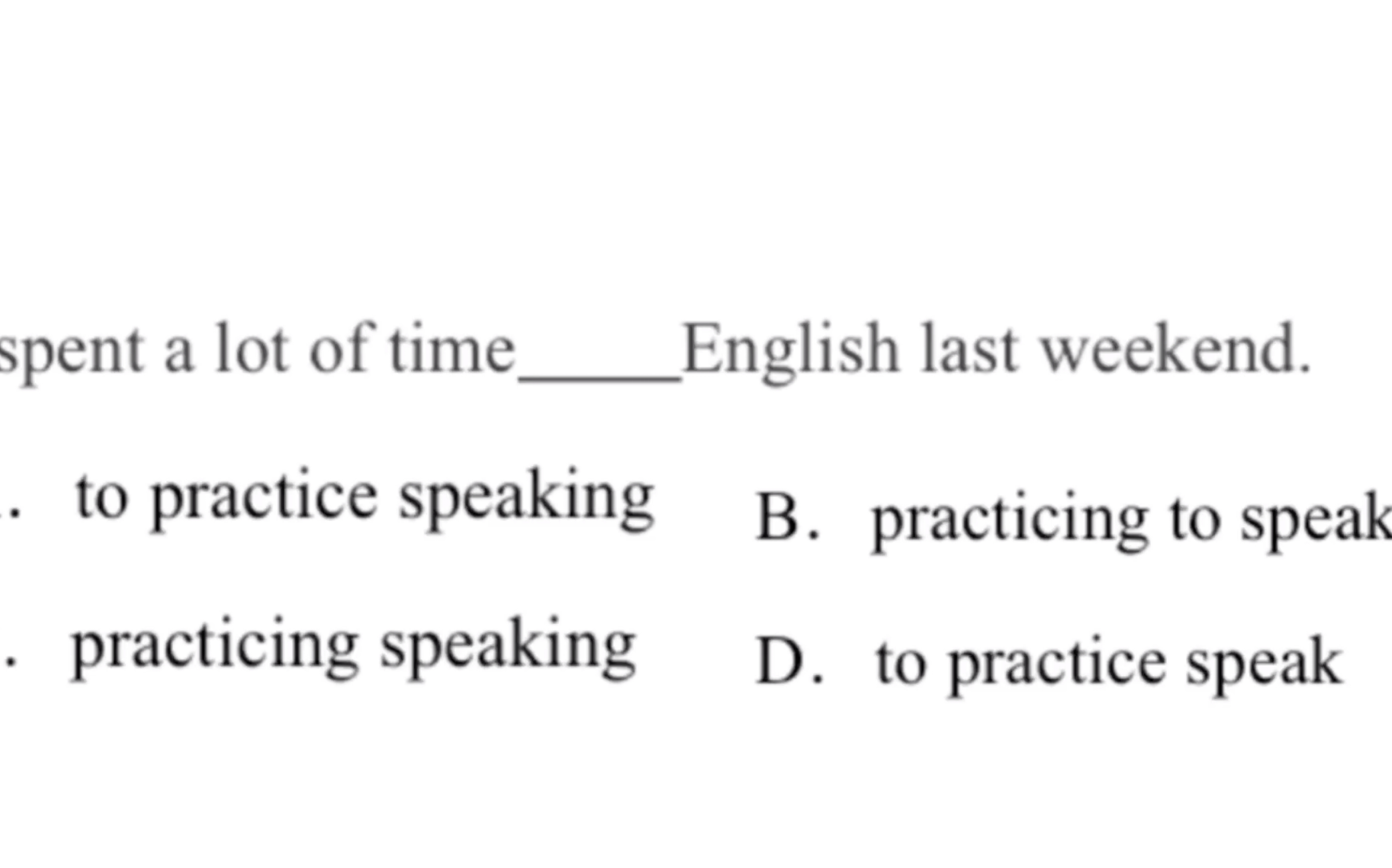 初中英语选择题,spend的使用方法别忽略